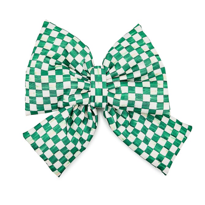 Mackenzie Childs Green Check Medium Bow – Blair and Blythe
